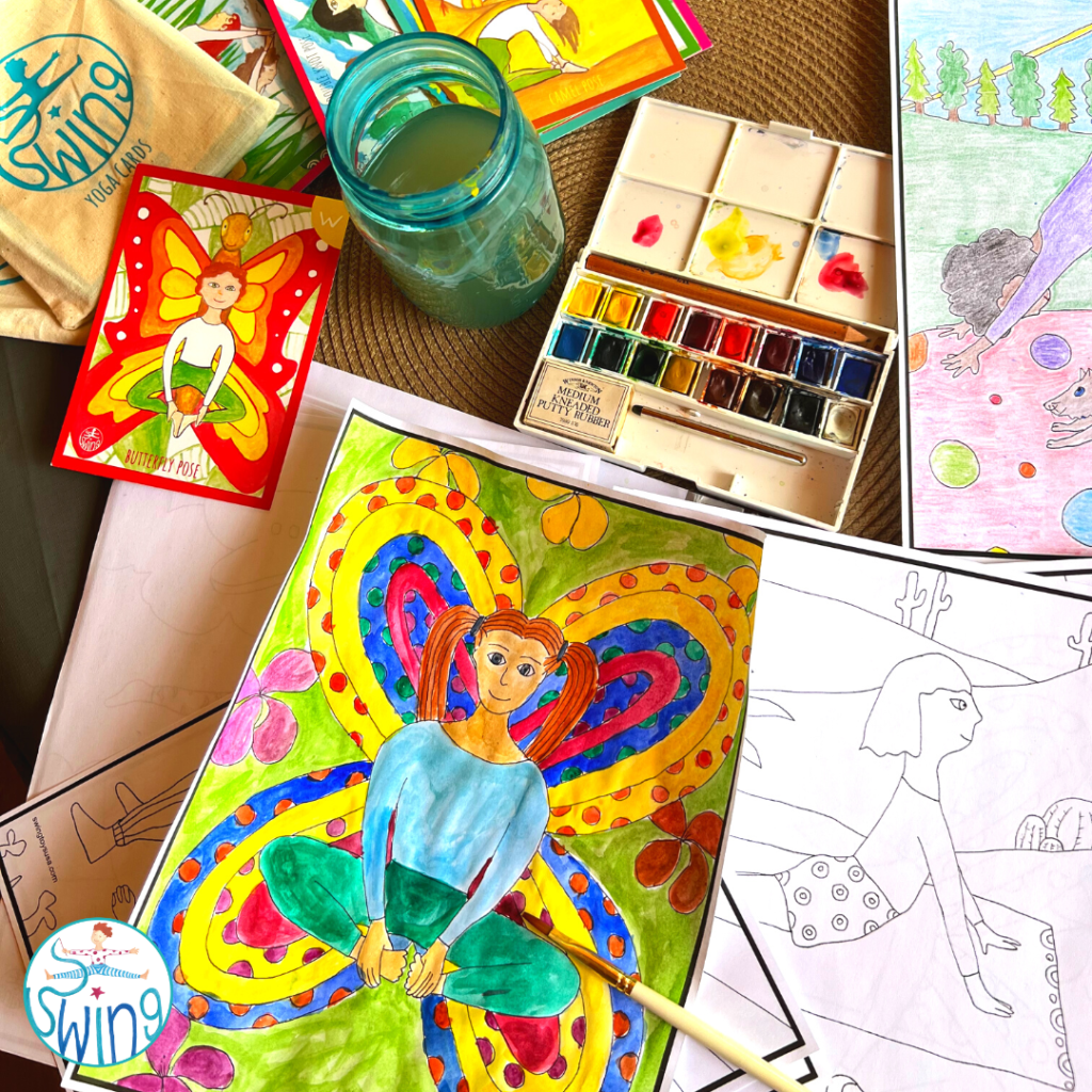 29 Yoga Coloring Sheets (PDF Format) | Swing Yoga Cards